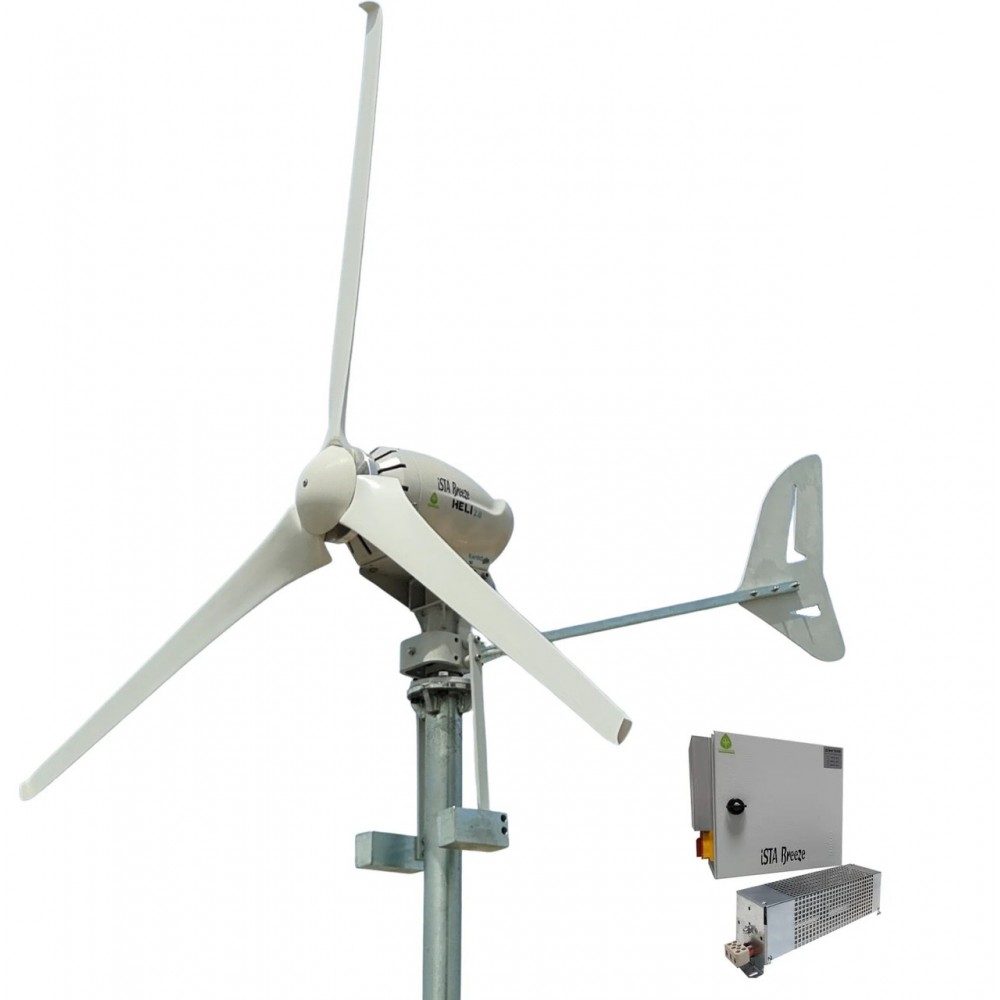 Set Heli 2kw 48v Rüzgar Türbini + Wind Pro Şarj Kontrol Cihazı iSTA-BREEZE